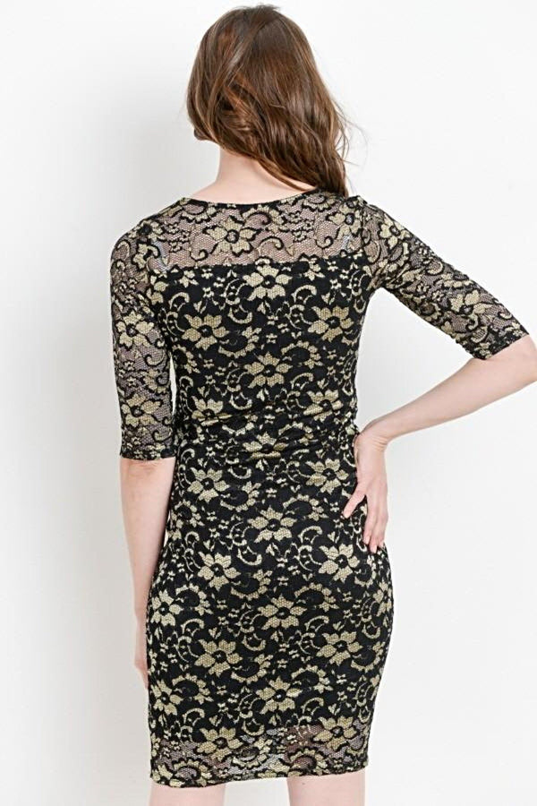 Lace Bodycon Maternity Dress